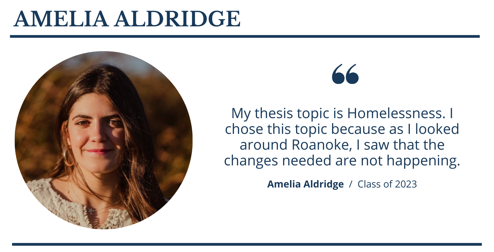 Amelia Aldridge - FCS Senior Spotlight